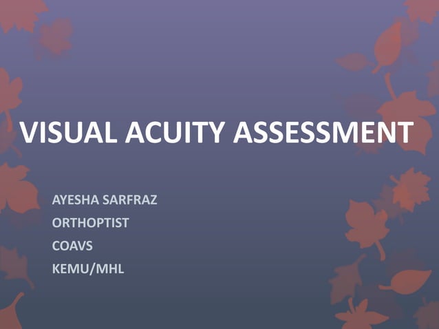 Visual Acuity Assessment.pdf | Eye and Vision Conditions | Diseases and ...