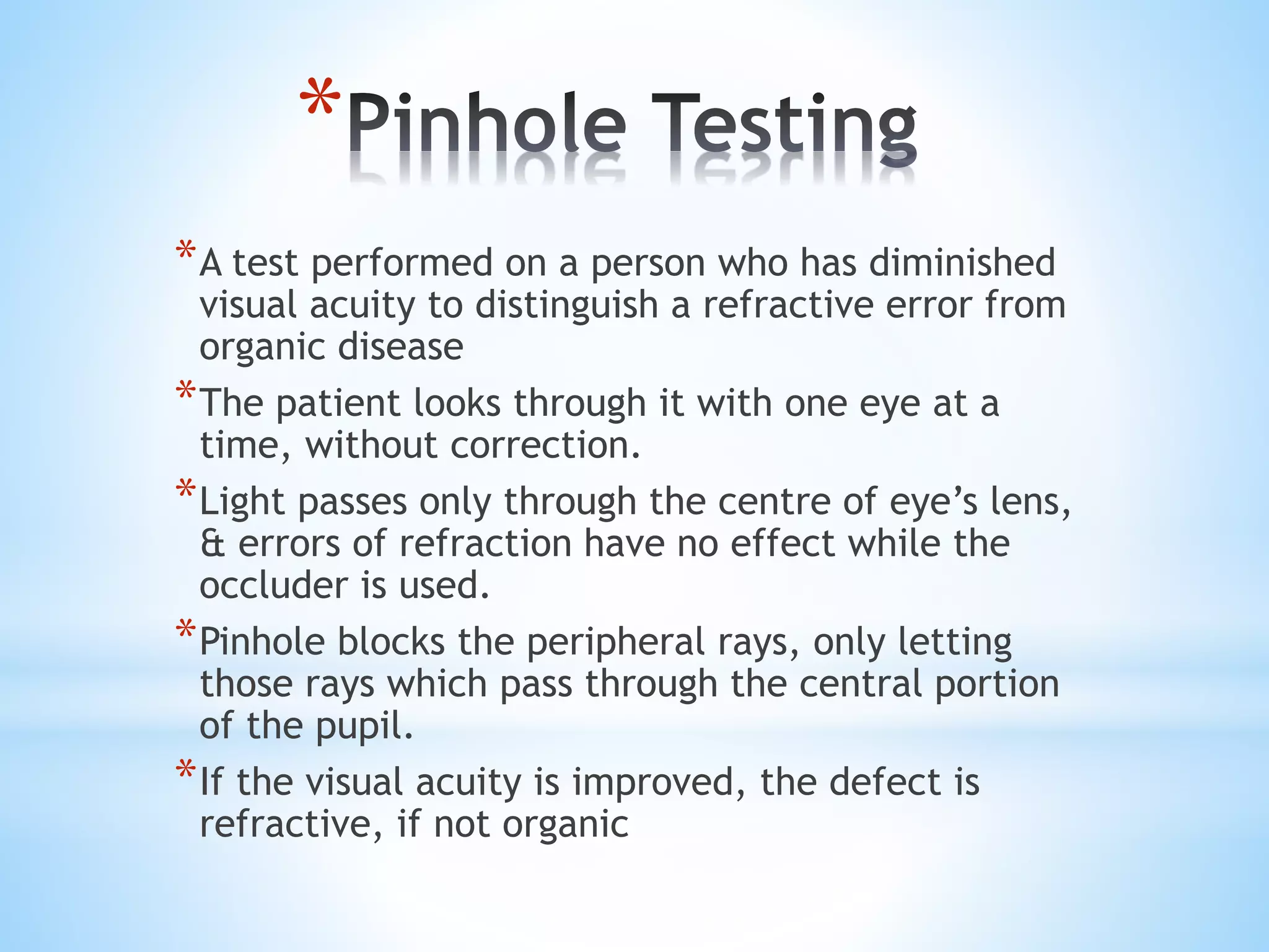 Visual acuity charts | PPTX