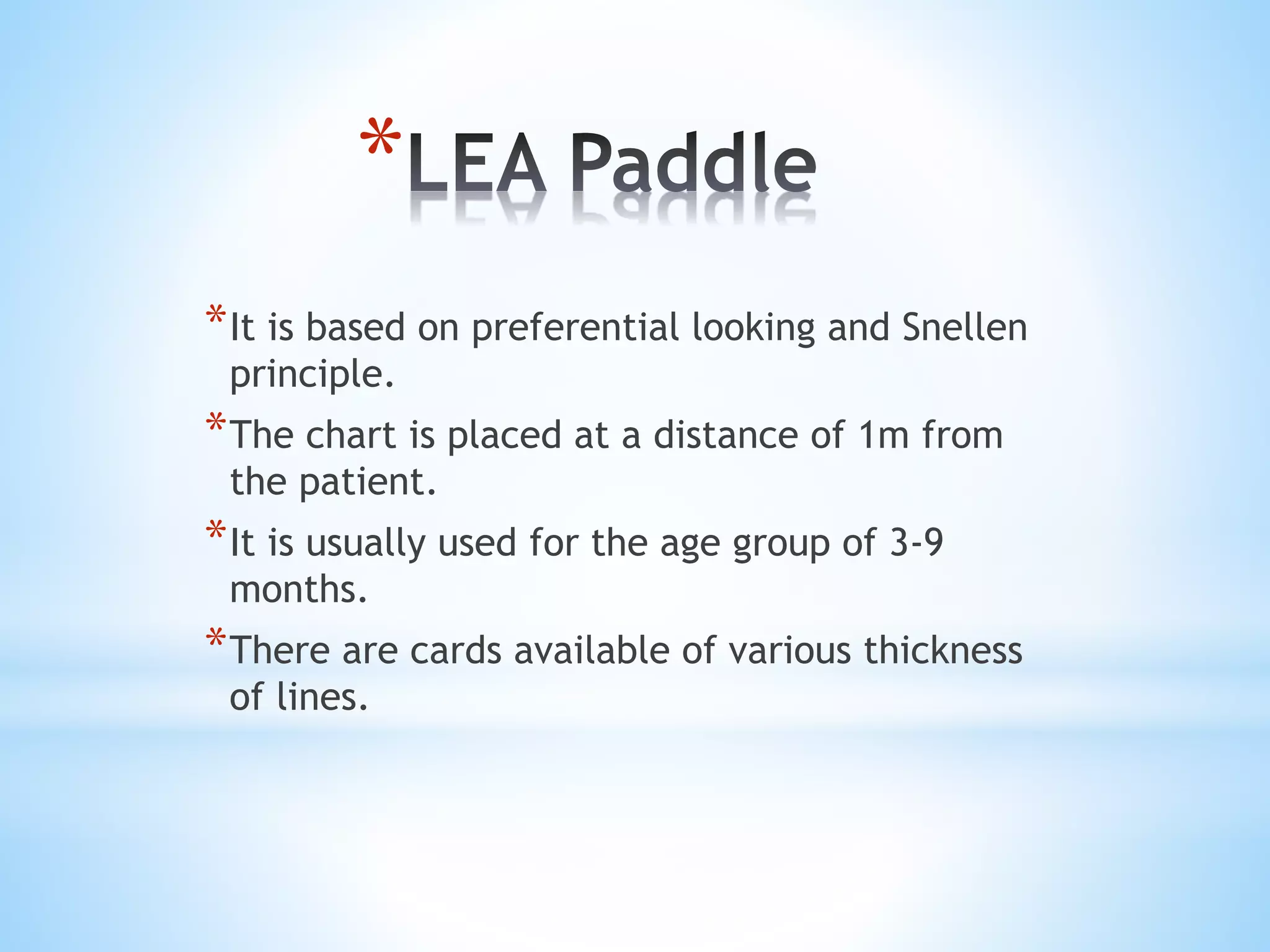 Visual acuity charts | PPTX