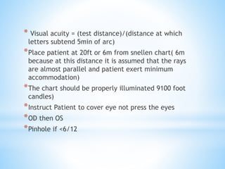 Visual acuity charts | PPTX