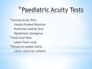 Visual acuity charts | PPTX
