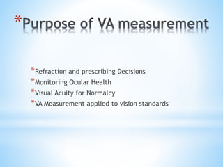 Visual acuity charts | PPTX