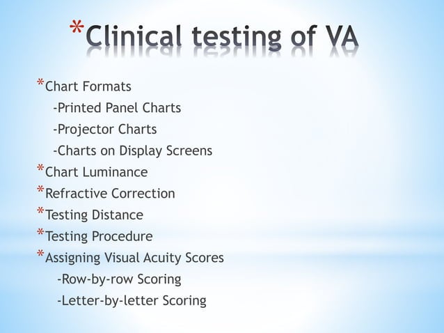 Visual acuity charts | PPTX | Graphics Software | Computer Software and ...