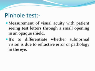 Visual acuity & colour vision | PPTX