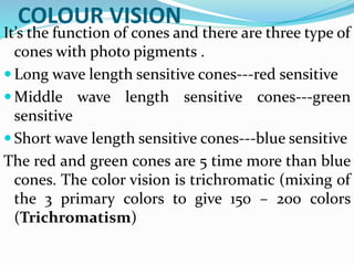Visual acuity & colour vision | PPTX