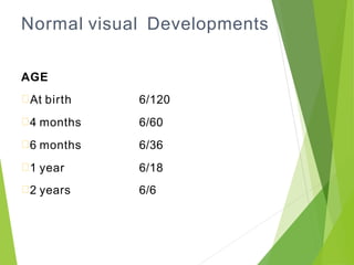 Visual acuity in child converted | PPTX