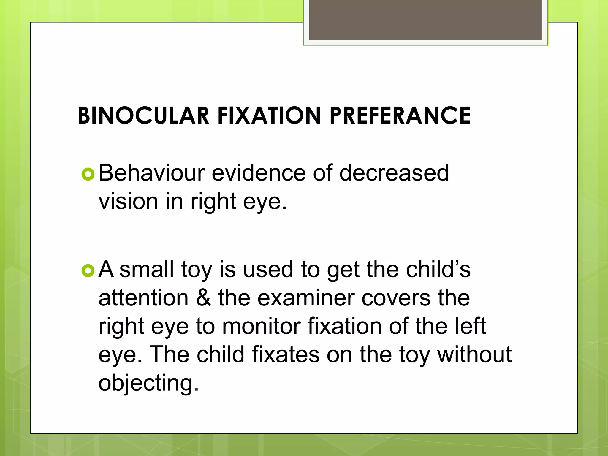 Visual acuity in infants | PPTX