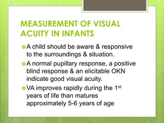 Visual acuity in infants | PPTX
