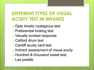 Visual acuity in infants | PPTX