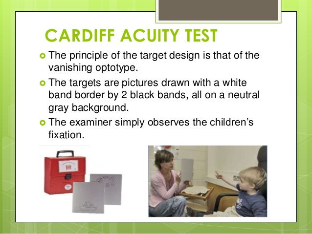 Visual acuity in infants