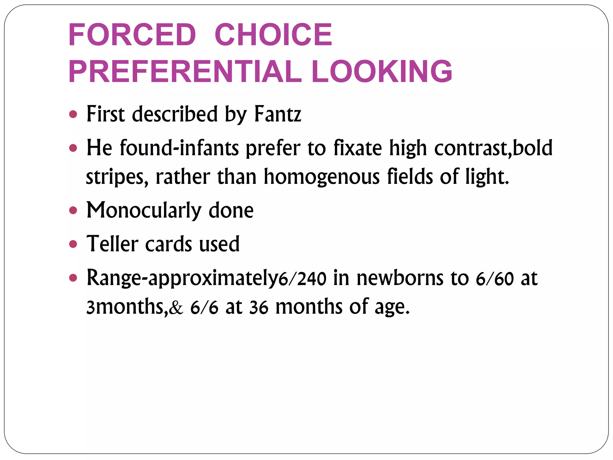 Visual acuity in infants | PPTX