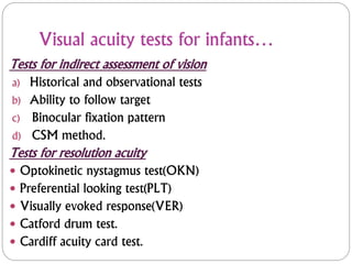 Visual acuity in infants | PPTX
