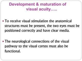 Visual acuity in infants | PPTX
