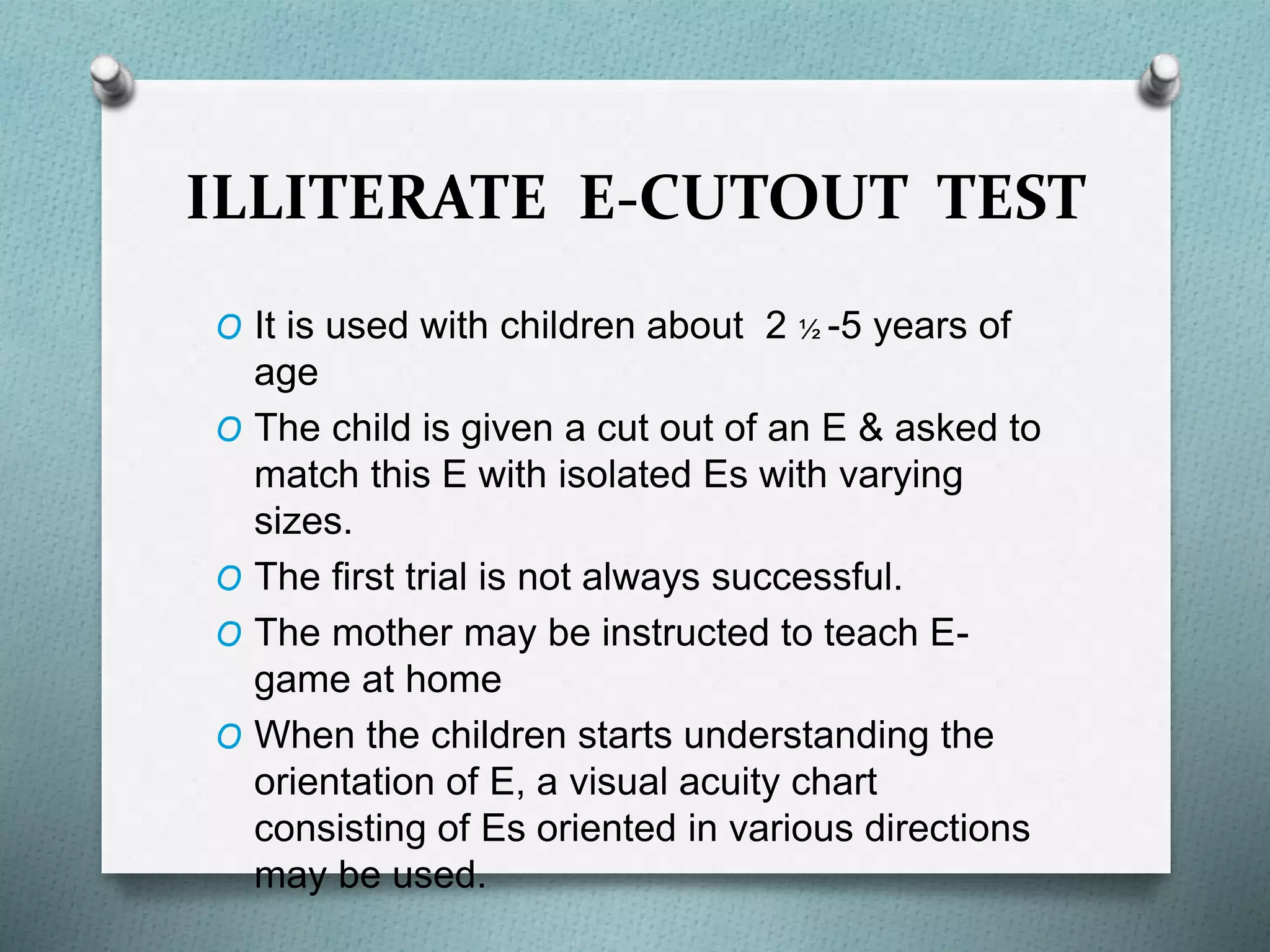 Visual acuity in preschool children | PPTX