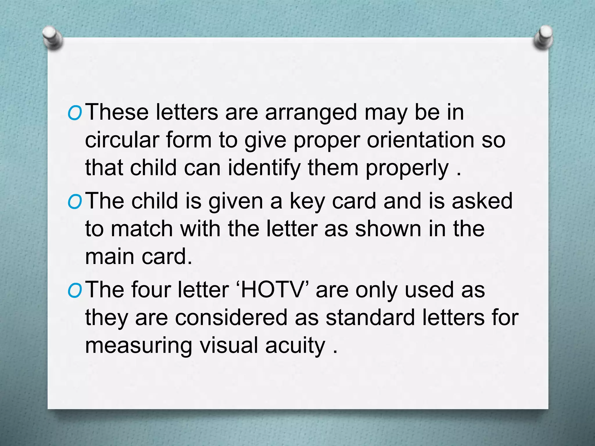 Visual acuity in preschool children | PPTX