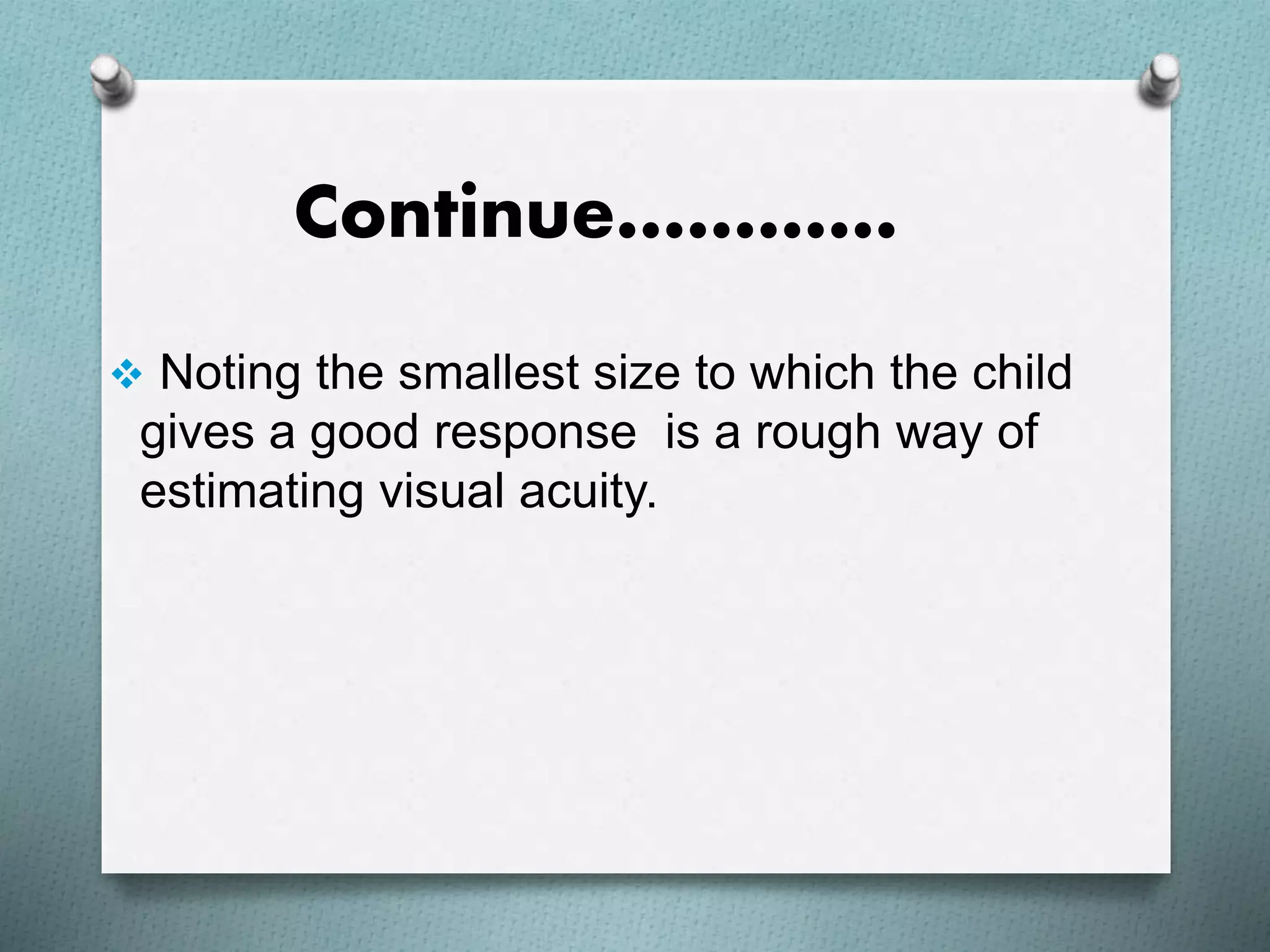 Visual acuity in preschool children | PPTX