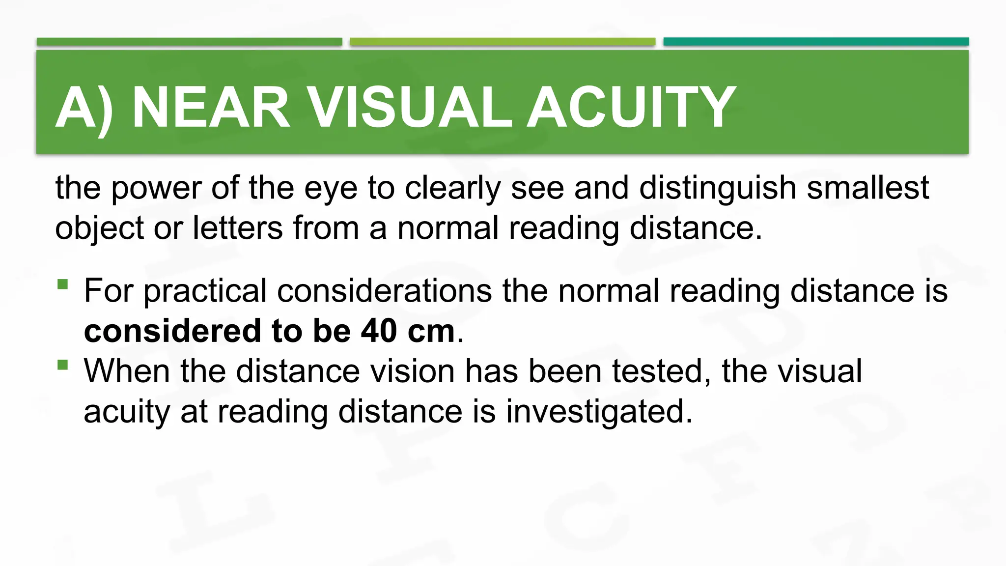 visual acuity : Near, pinhole and color vision | PPTX