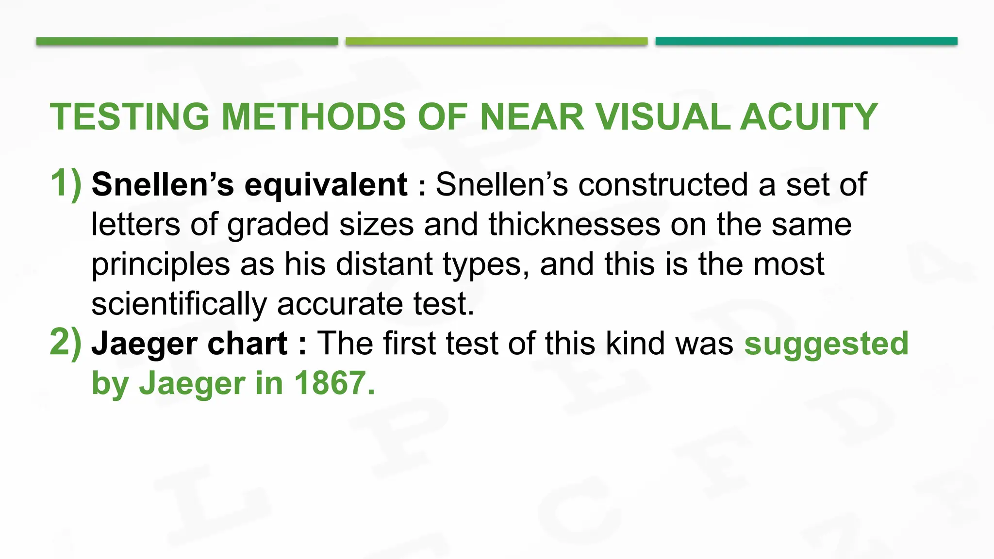 visual acuity : Near, pinhole and color vision | PPTX | Eye and Vision Conditions | Diseases and ...