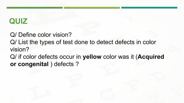 visual acuity : Near, pinhole and color vision | PPTX | Eye and Vision ...