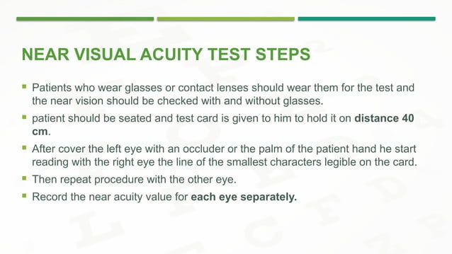 visual acuity : Near, pinhole and color vision | PPTX | Eye and Vision ...