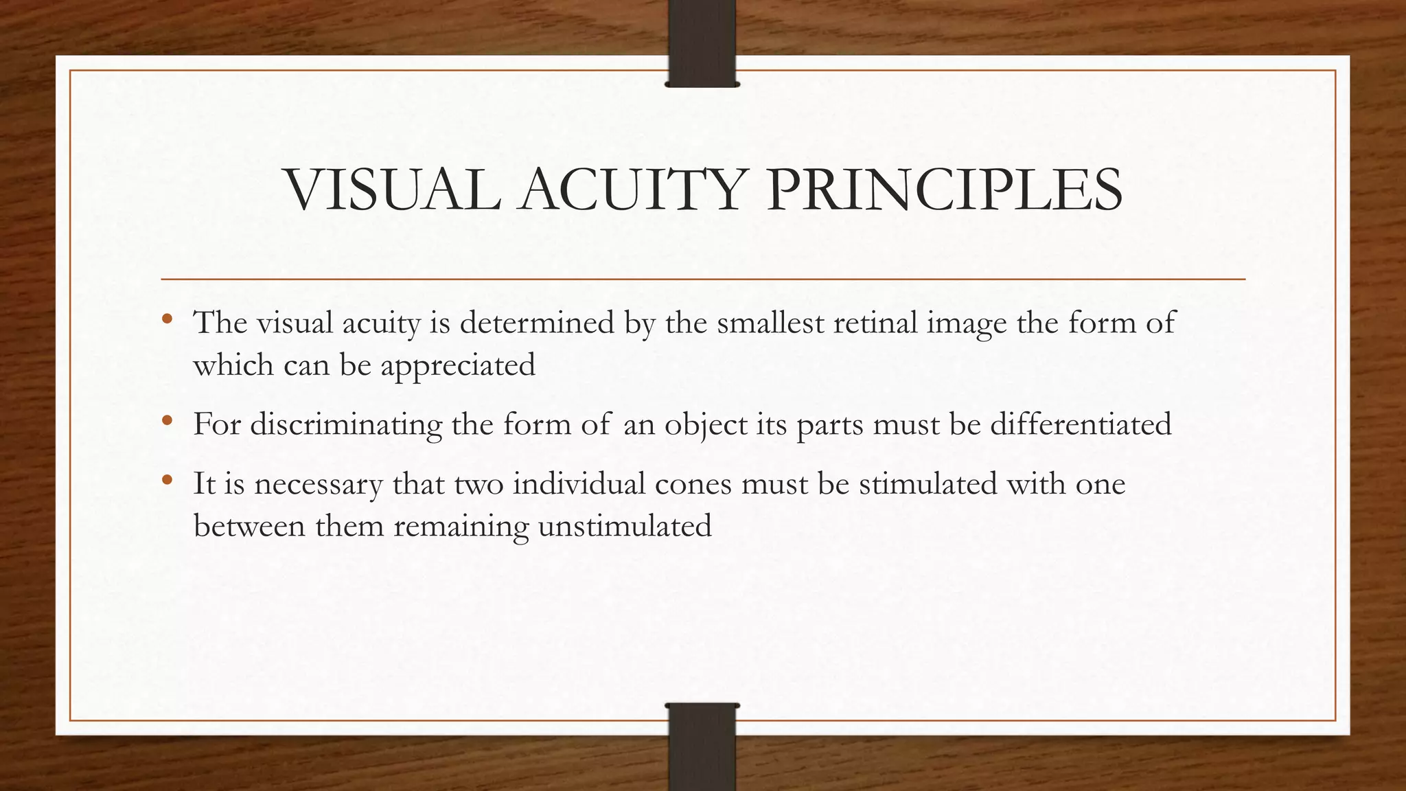 Visual acuity measurement | PPTX