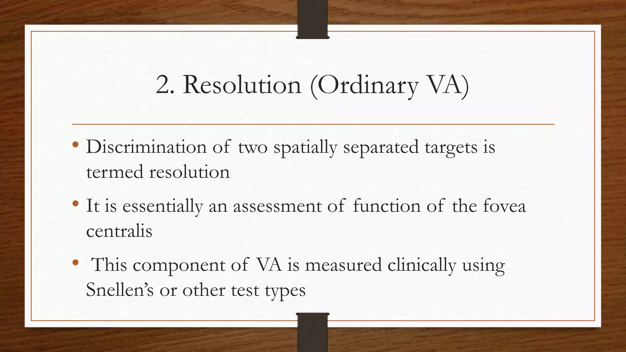 Visual acuity measurement | PPTX