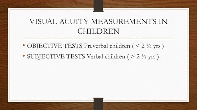 Visual acuity measurement | PPTX