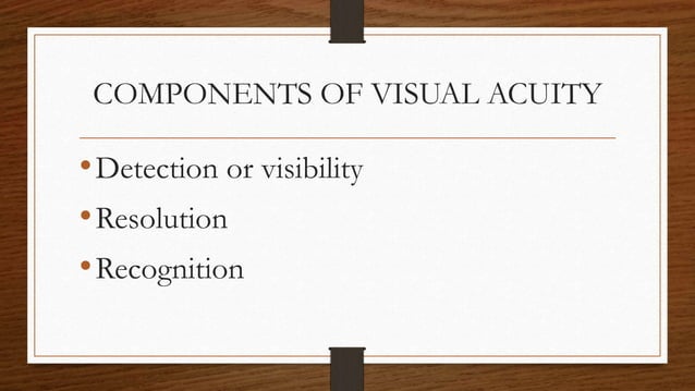 Visual acuity measurement | PPTX
