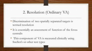Visual acuity measurement | PPTX
