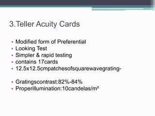 Visual acuity measurement in children | PPTX