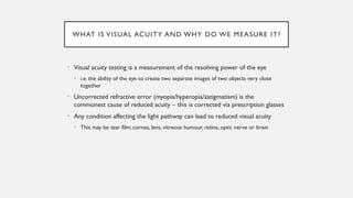 Visual Acuity Presentation in General Practice | PPTX