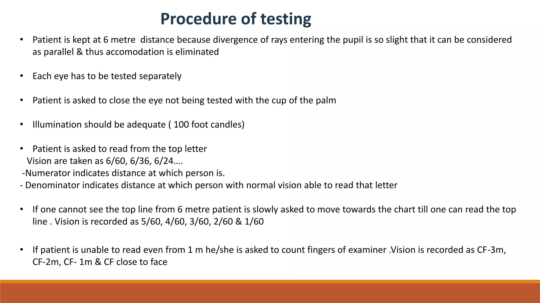 Visual acuity testing | PPTX