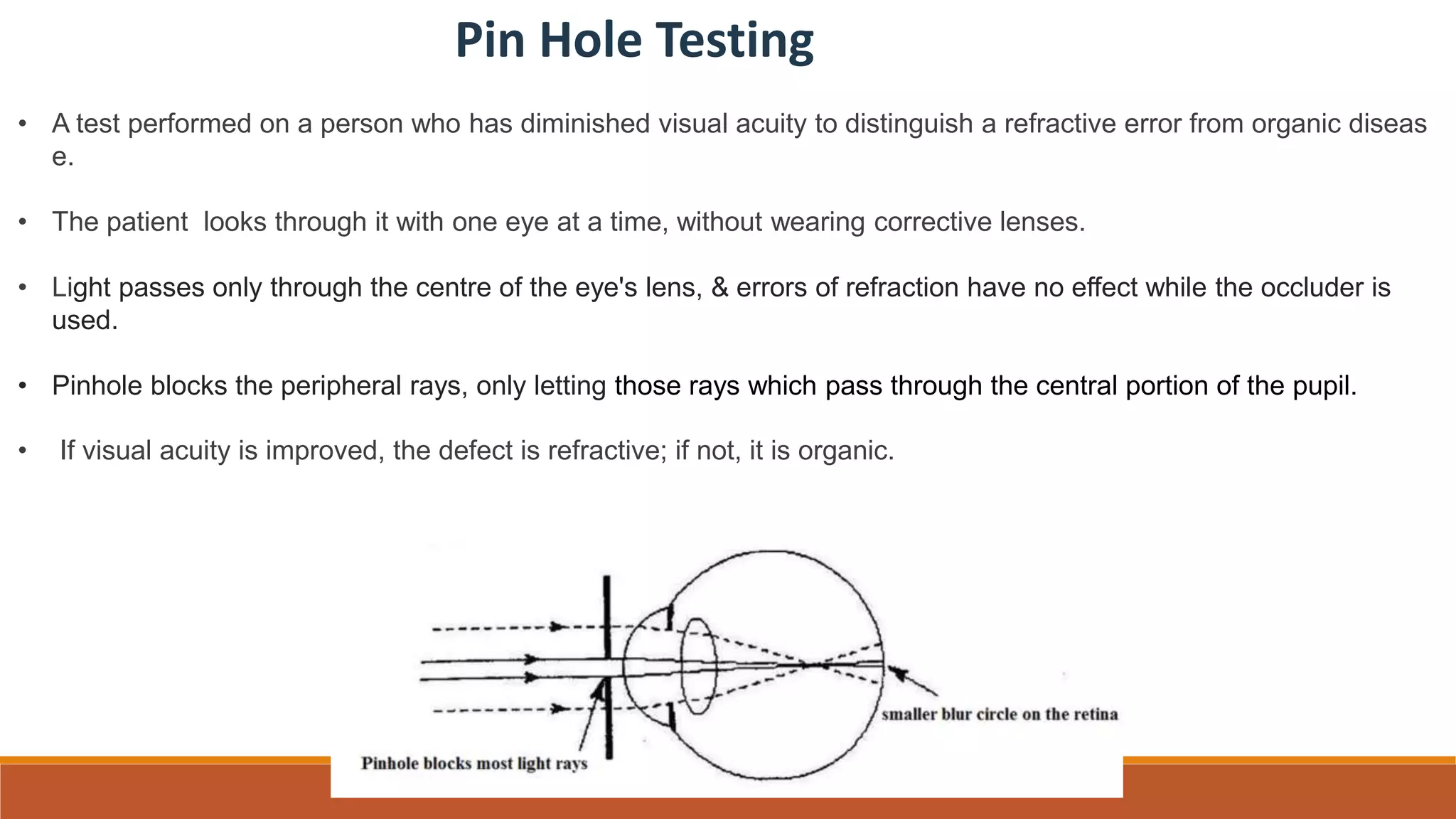 Visual acuity testing | PPTX