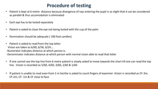 Visual acuity testing | PPTX