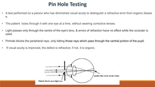 Visual acuity testing | PPTX