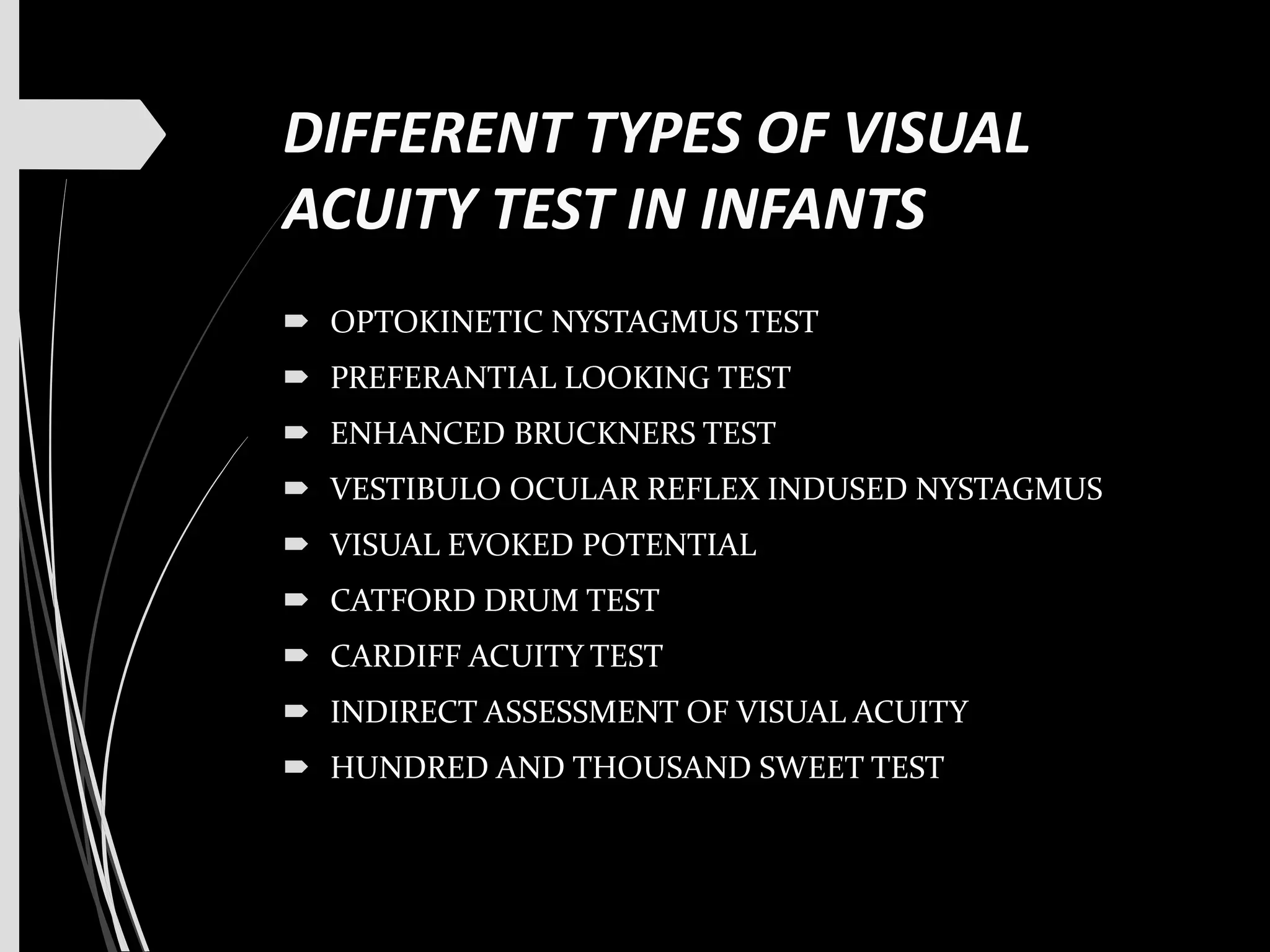 Visual acuity test in infants | PPTX