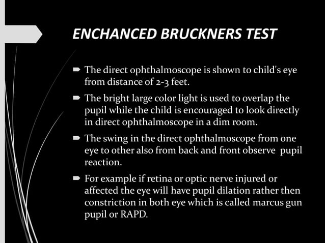 Visual acuity test in infants | PPT