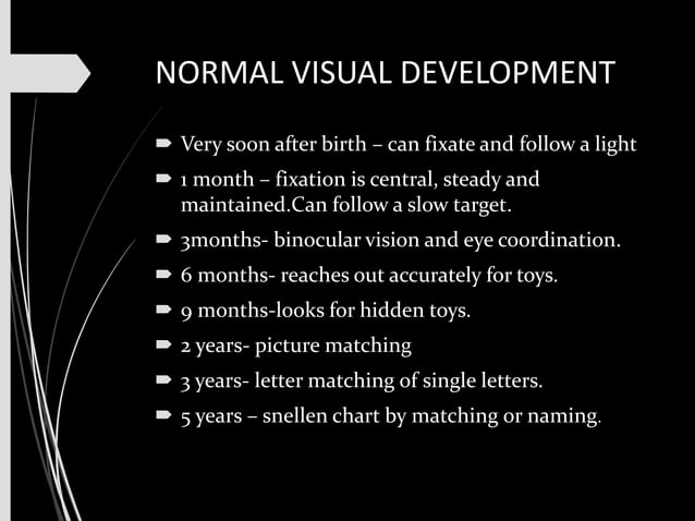 Visual acuity test in infants | PPT