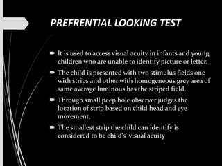 Visual acuity test in infants | PPTX