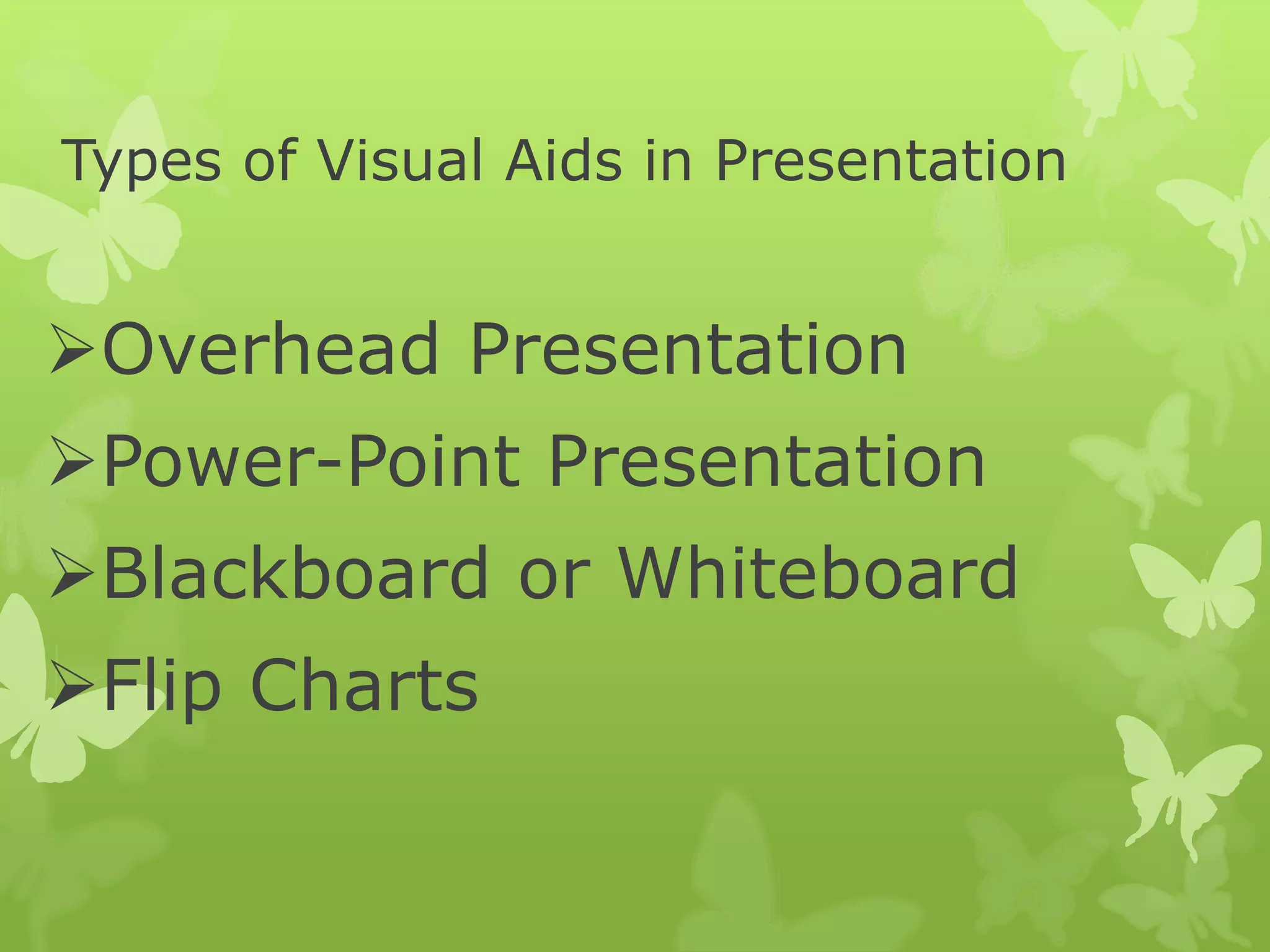 Visual Aids inPresentation | PPTX