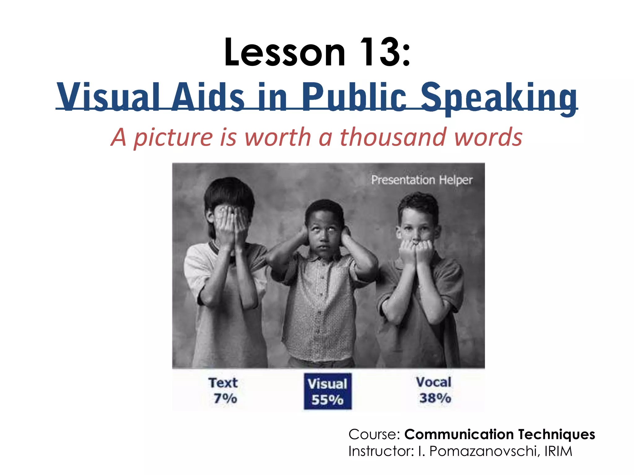 Visual aids in public speaking | PPTX