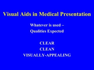 Visual Aids in Medical Presentation | PPT