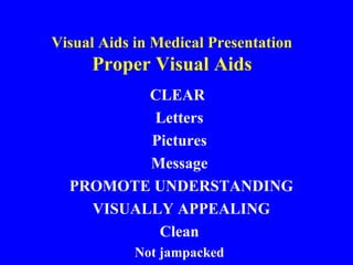 Visual Aids in Medical Presentation | PPT