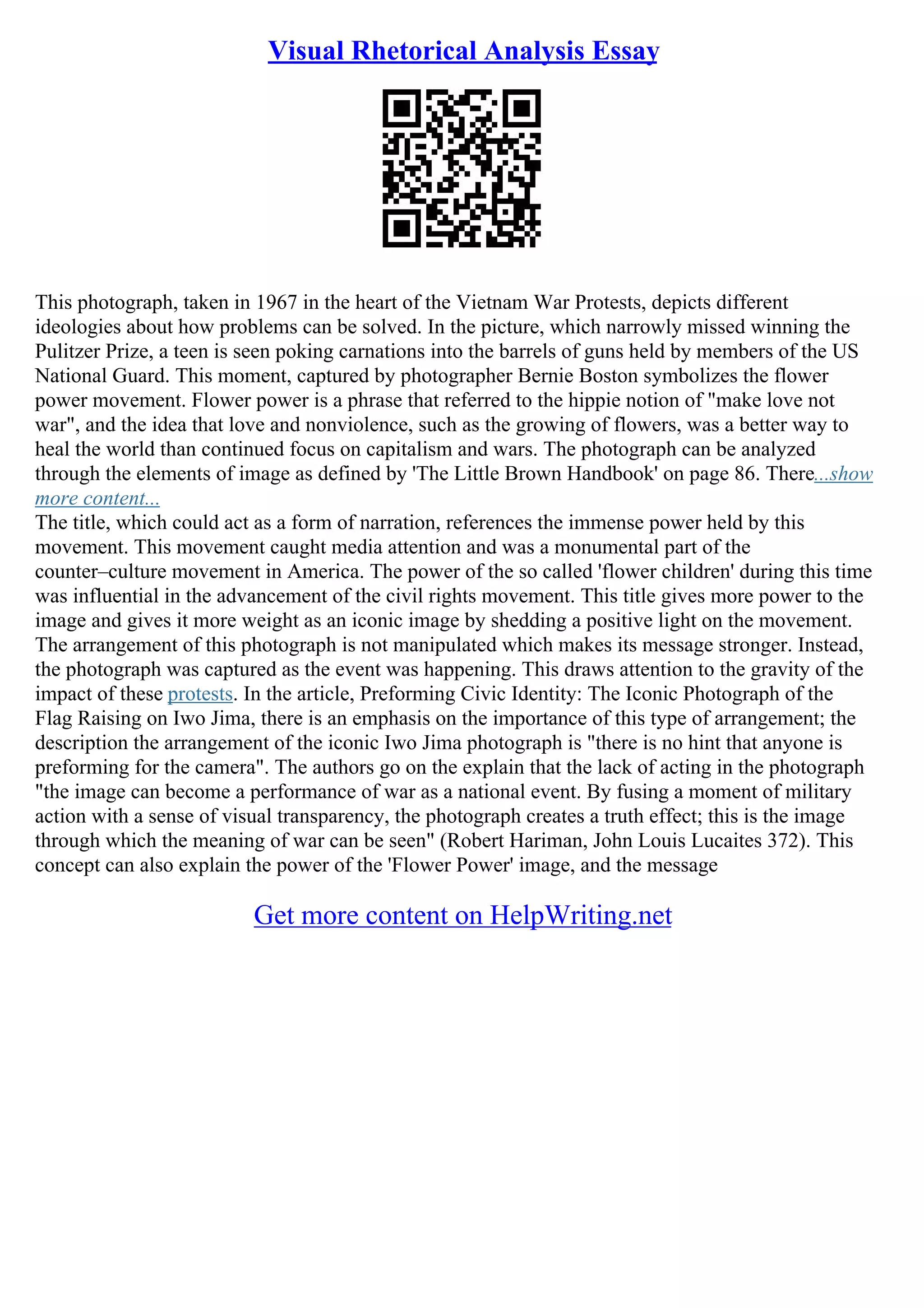 Visual Analysis Essay Examples | PDF | Painting | Arts and Crafts