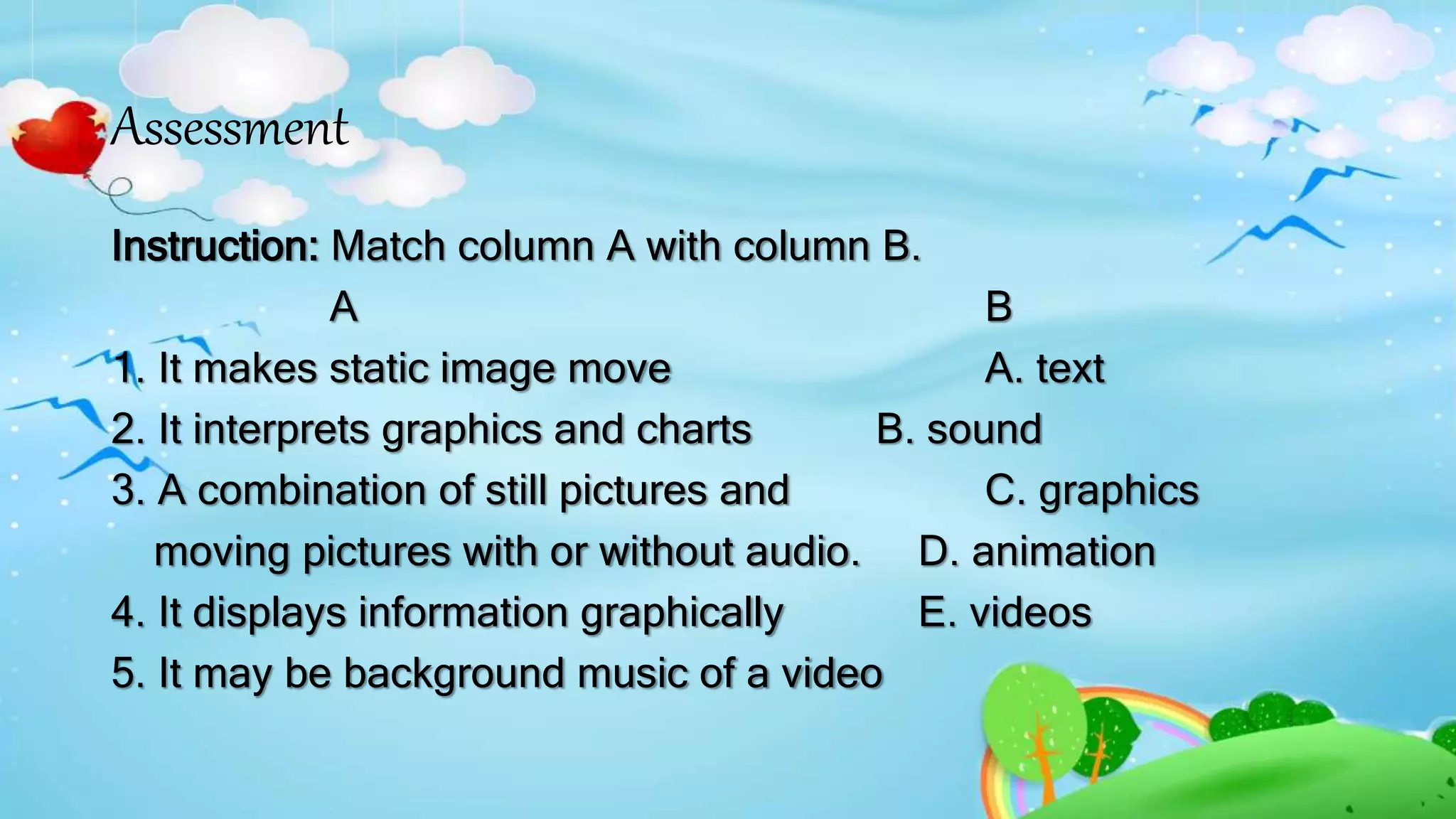 Visual and multimedia Elements | PPTX