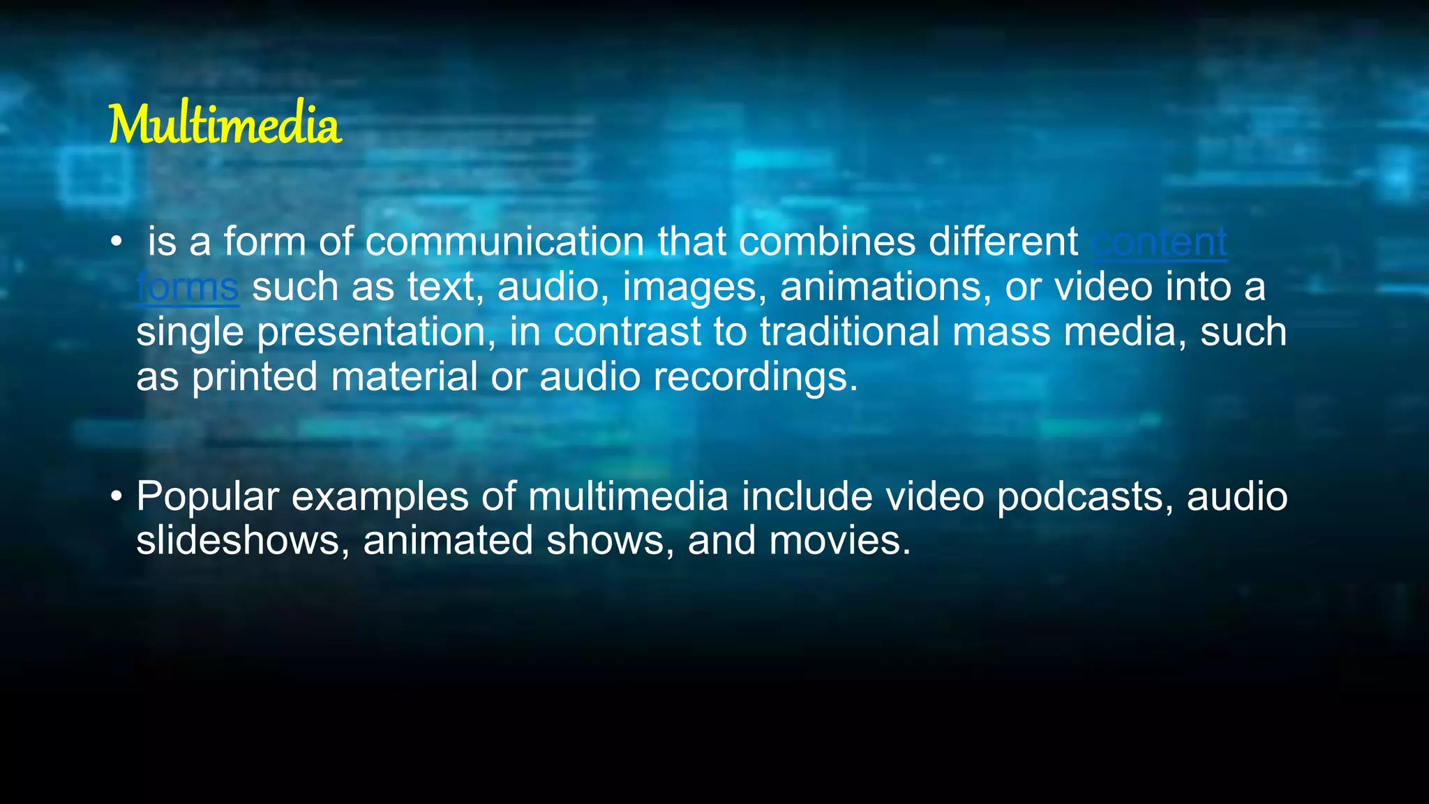 Visual and multimedia Elements | PPTX