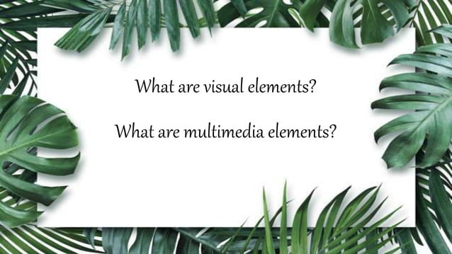 Visual and multimedia Elements | PPTX