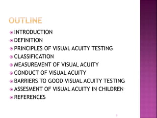 Visual acuity by Abdulwahab Usman | PPT