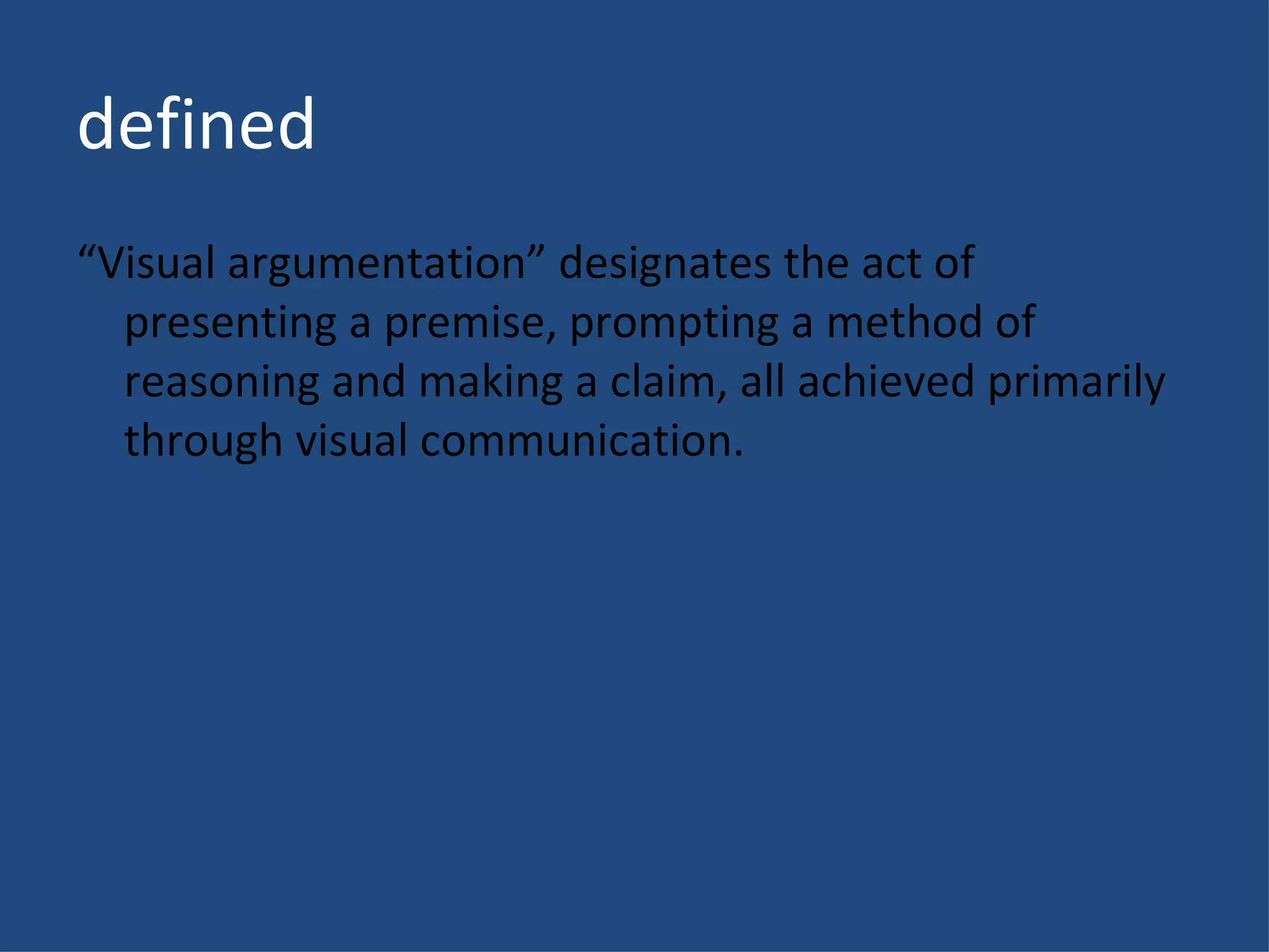 Visual Argumentation | PPT