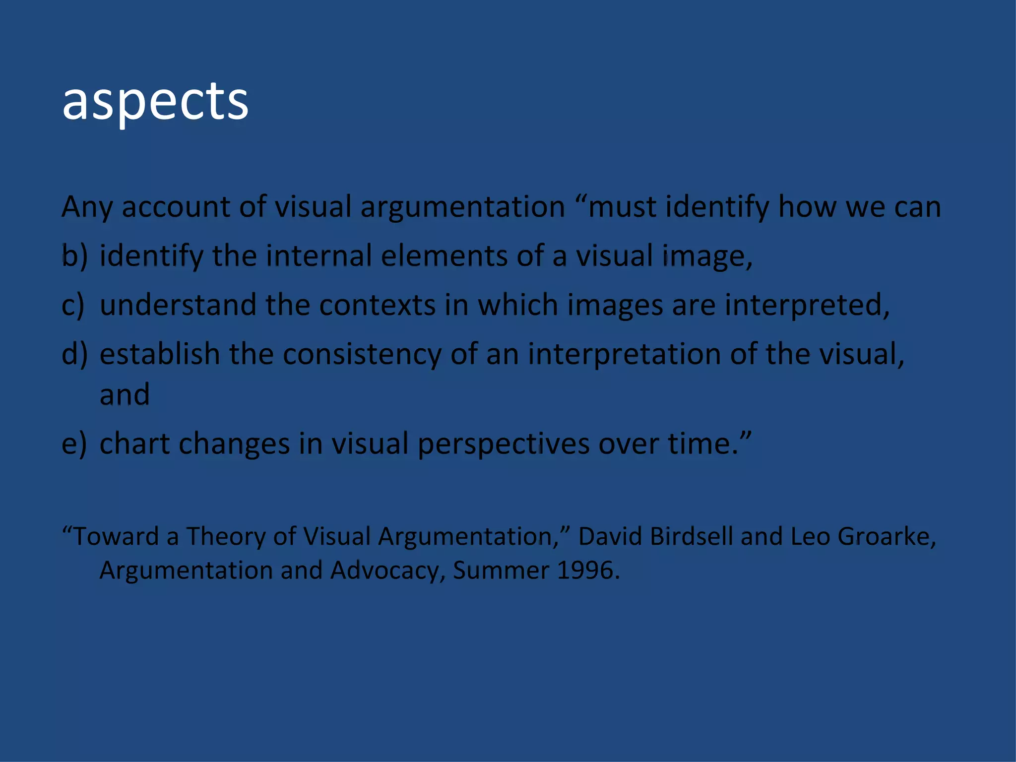 Visual Argumentation | PPT